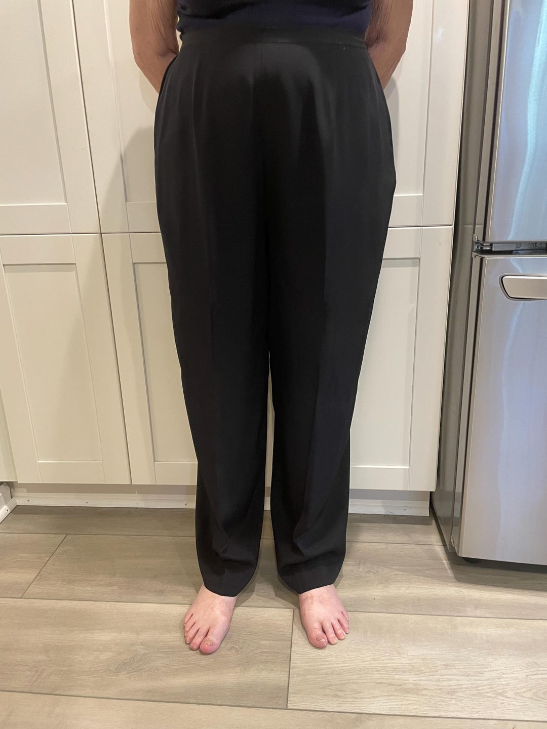 1990 Wide Leg Fully Lined Navy Blue Silk Pants Silk Pants Size 16 - Etsy