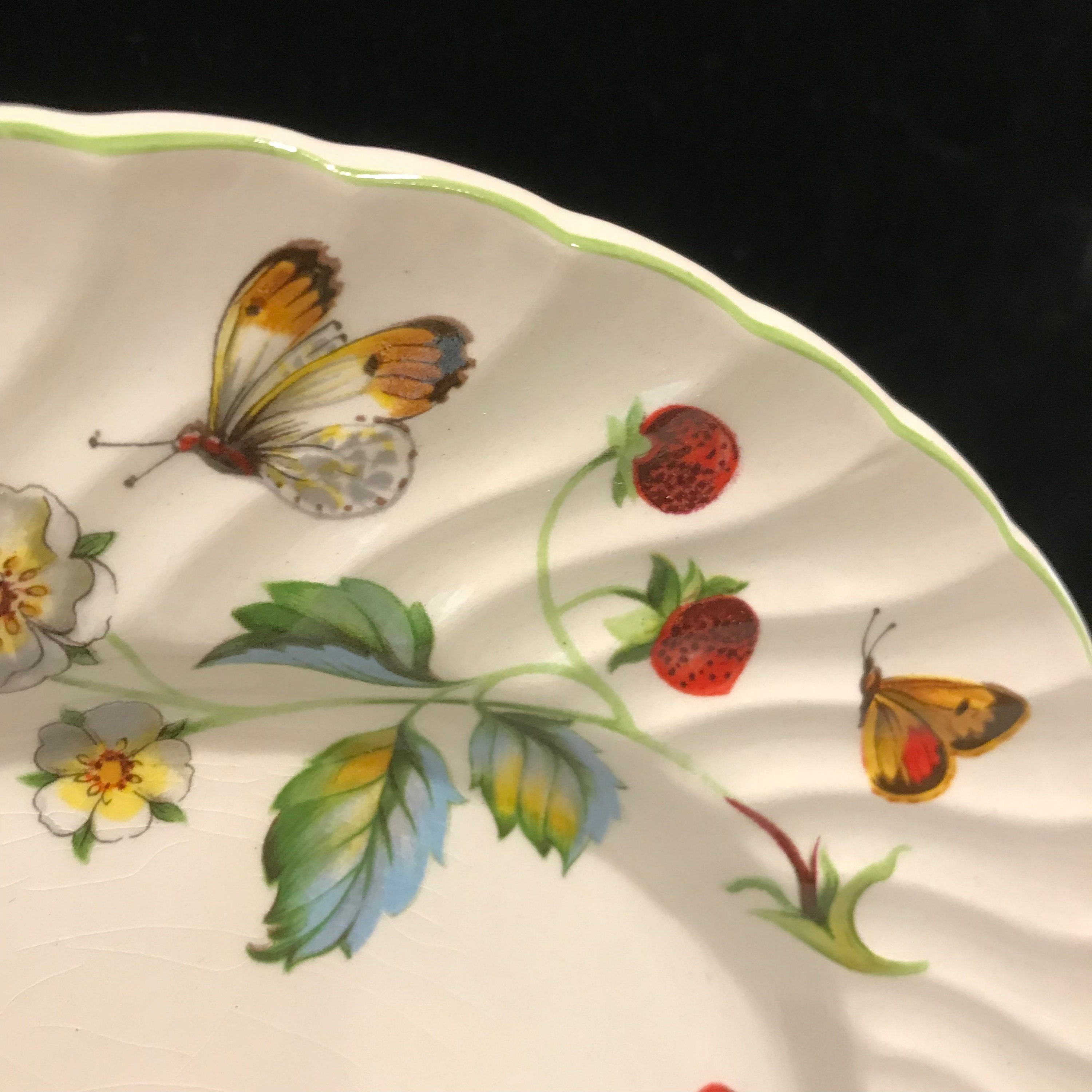 Vintage"old Foley" Plate With Strawberries - Etsy