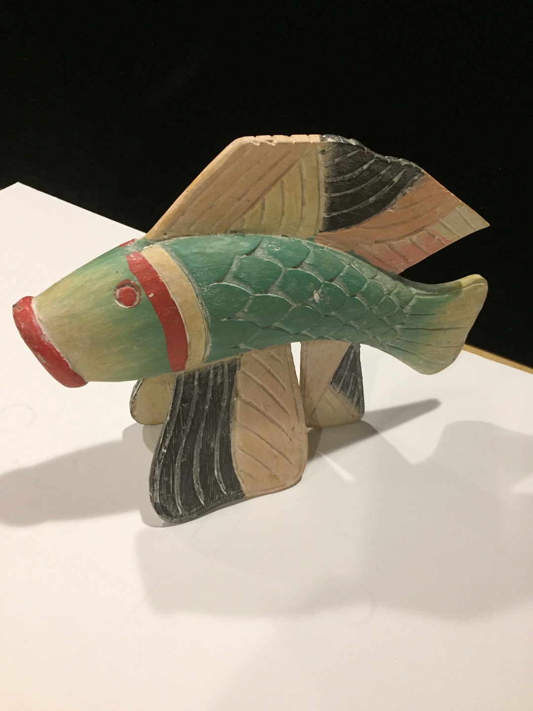 Primitive Carved Fish - Etsy