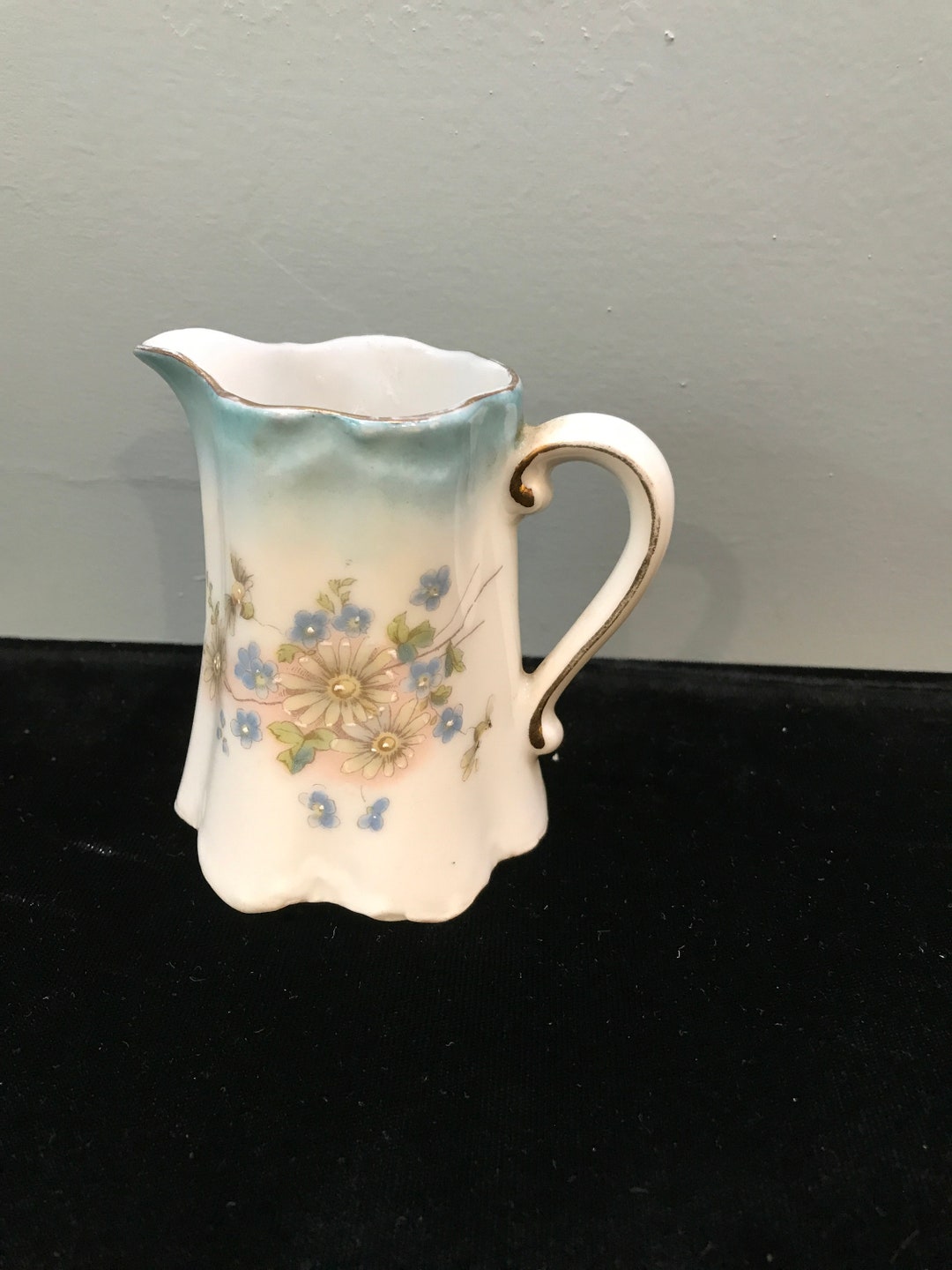 Small German Pitcher With Handpainted Flowers - Etsy