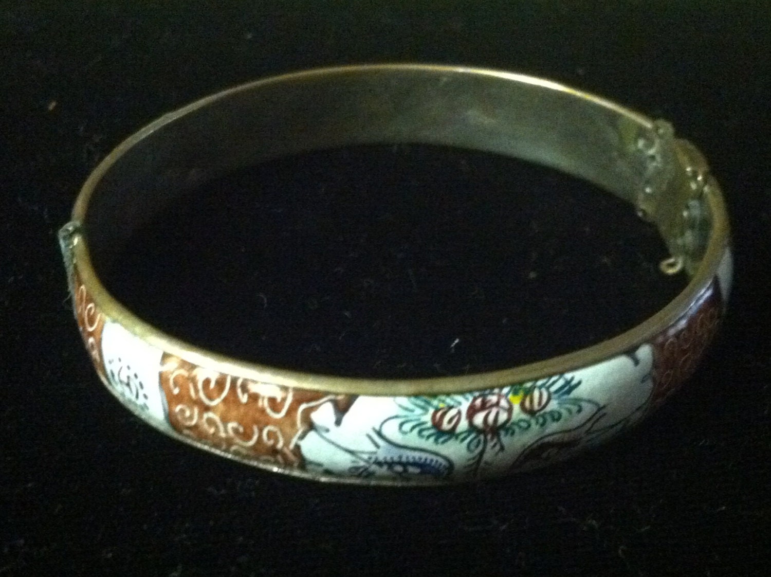 Vintage Silver Plated & Enameled Bracelet - Etsy New Zealand