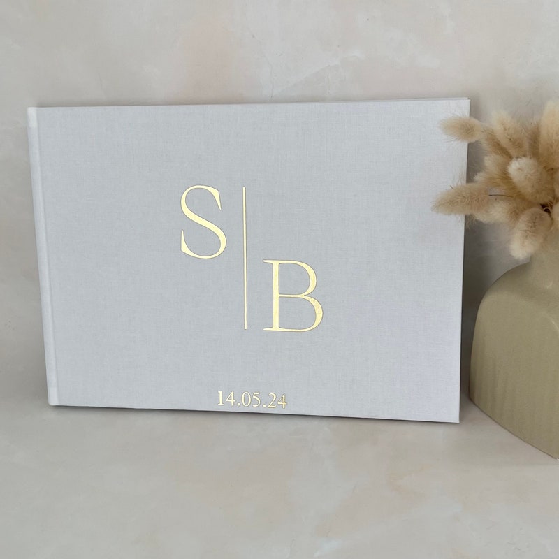 Linen Guest Book - Etsy