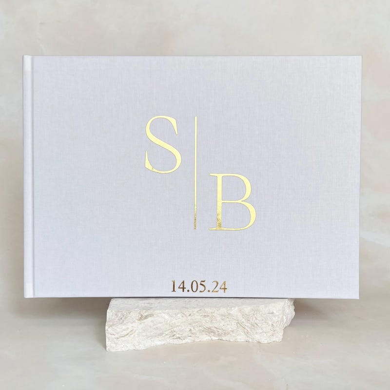 Linen Guest Book - Etsy