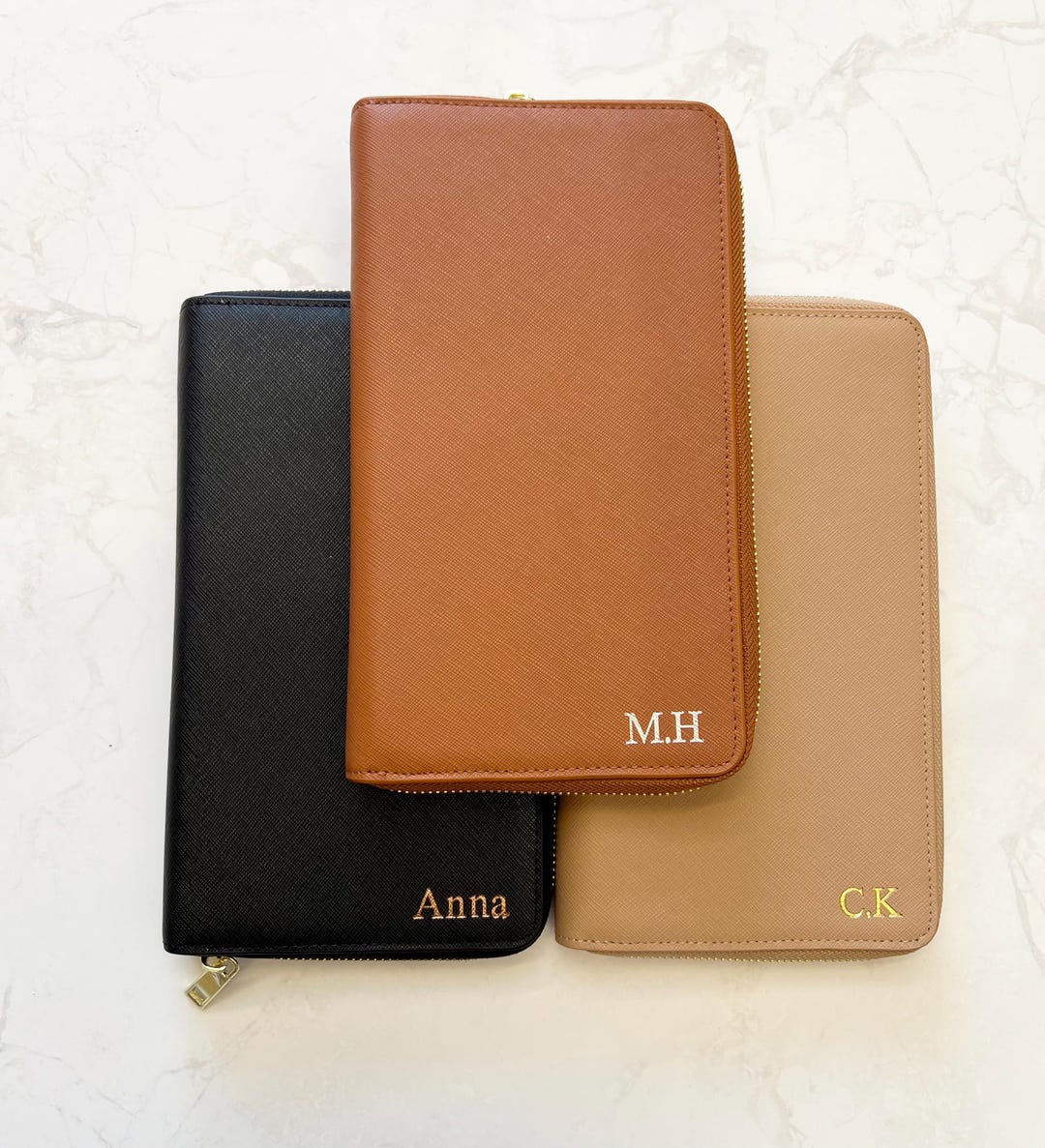 Custom Leather Travel Wallet | Personalised Passport Cover ...