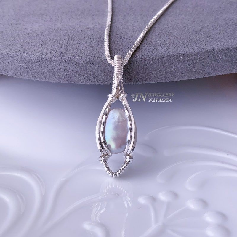 Wire Wrapped Pearl - Etsy