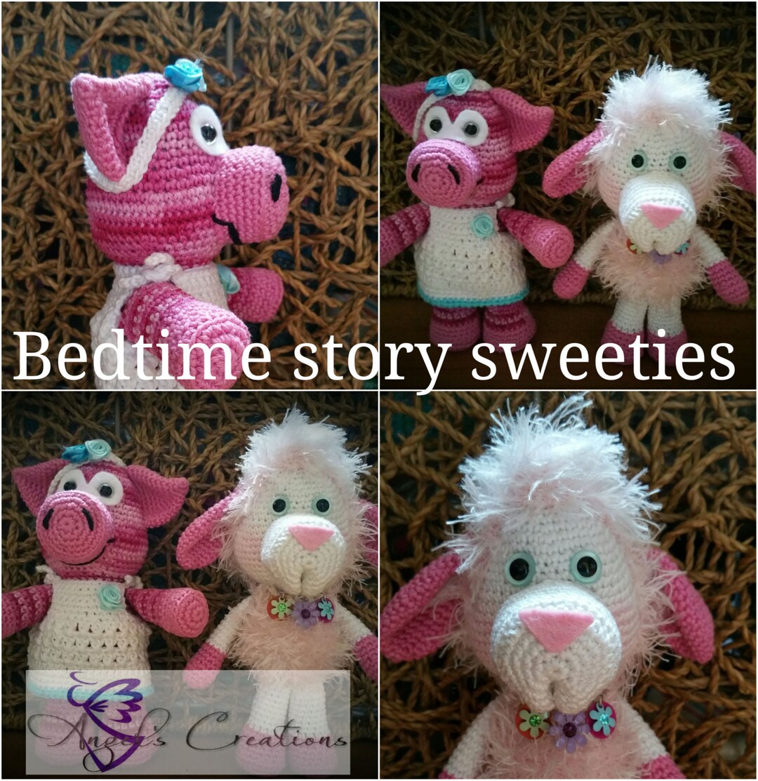 Bedtime Story Sweeties Sheep and Piggy - Etsy
