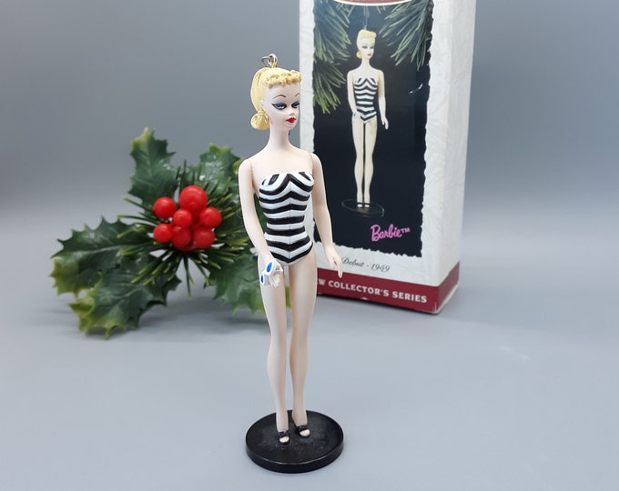 Vintage 1959 Debut Barbie Ornament Hallmark 1994 - Etsy