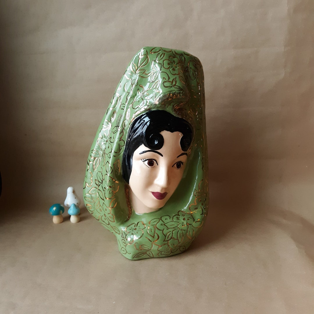 Vintage Mid Century Spanish Lady Head Statue or Bust Spanish Bride - Etsy