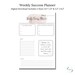 Weekly Success Planner | Digital Planner | Printable Weekly Planner ...