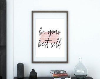Be Your Best Self Poster PRINTABLE Art for Kids Bedroom and Nursery ...