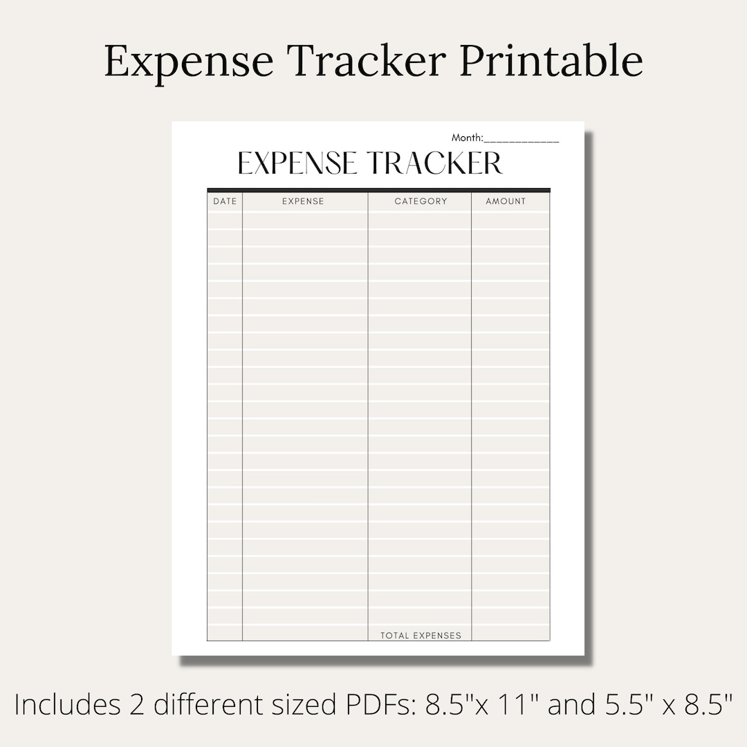 Expense Tracker Printable | Expense Tracker | Planner Printable - Etsy