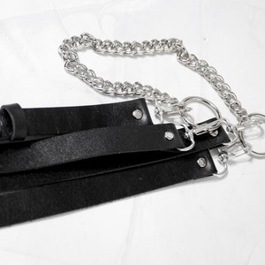 Genuine Leather or Nylon Chest Harness With Chain Waist Belt - Etsy