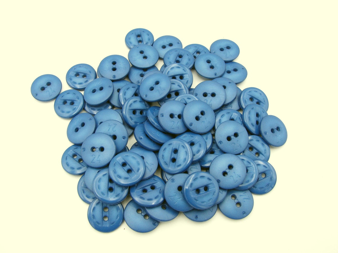 Small blue buttons in a large lot 15 mm 19/32 | Etsy
