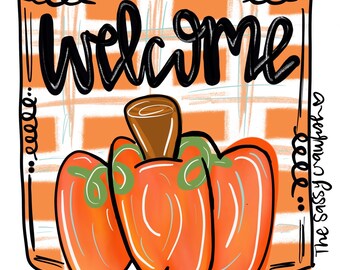 TEMPLATE Autumn Template Door Hanger Template DIY Door Hanger Fall Door ...