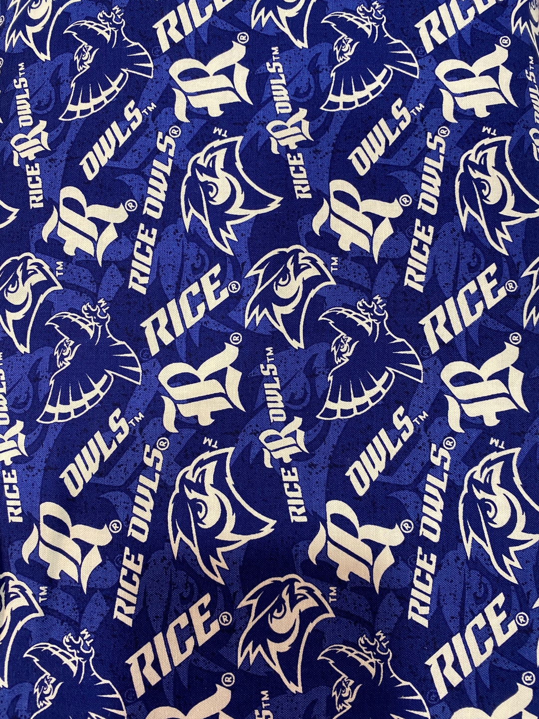 Rice University Officially Licsensed Fabric - Etsy