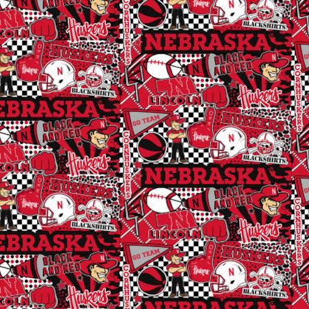 Nebraska Pop Art Officially Licensed Fabric - Etsy