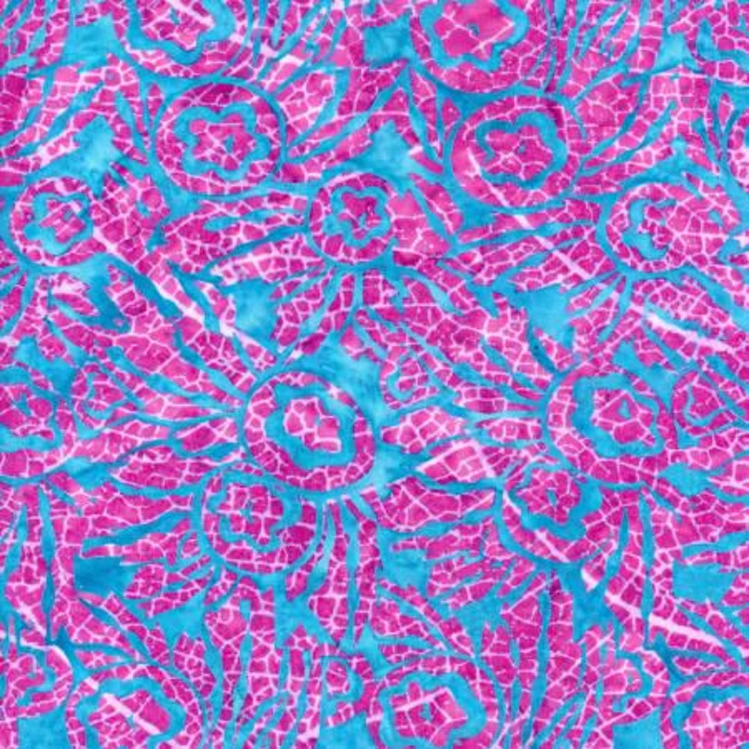 Bedazzled Batik Roses in Punch by Riley Blake - Etsy