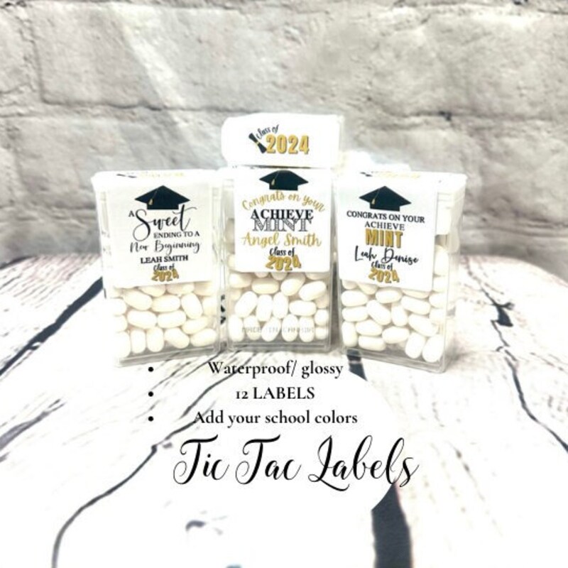 Tic Tac Label - Etsy