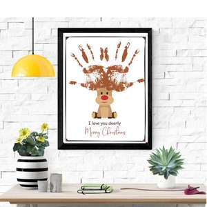 Handprint Footprint Reindeer | Kids Keepsake| Art Project| Antlers ...