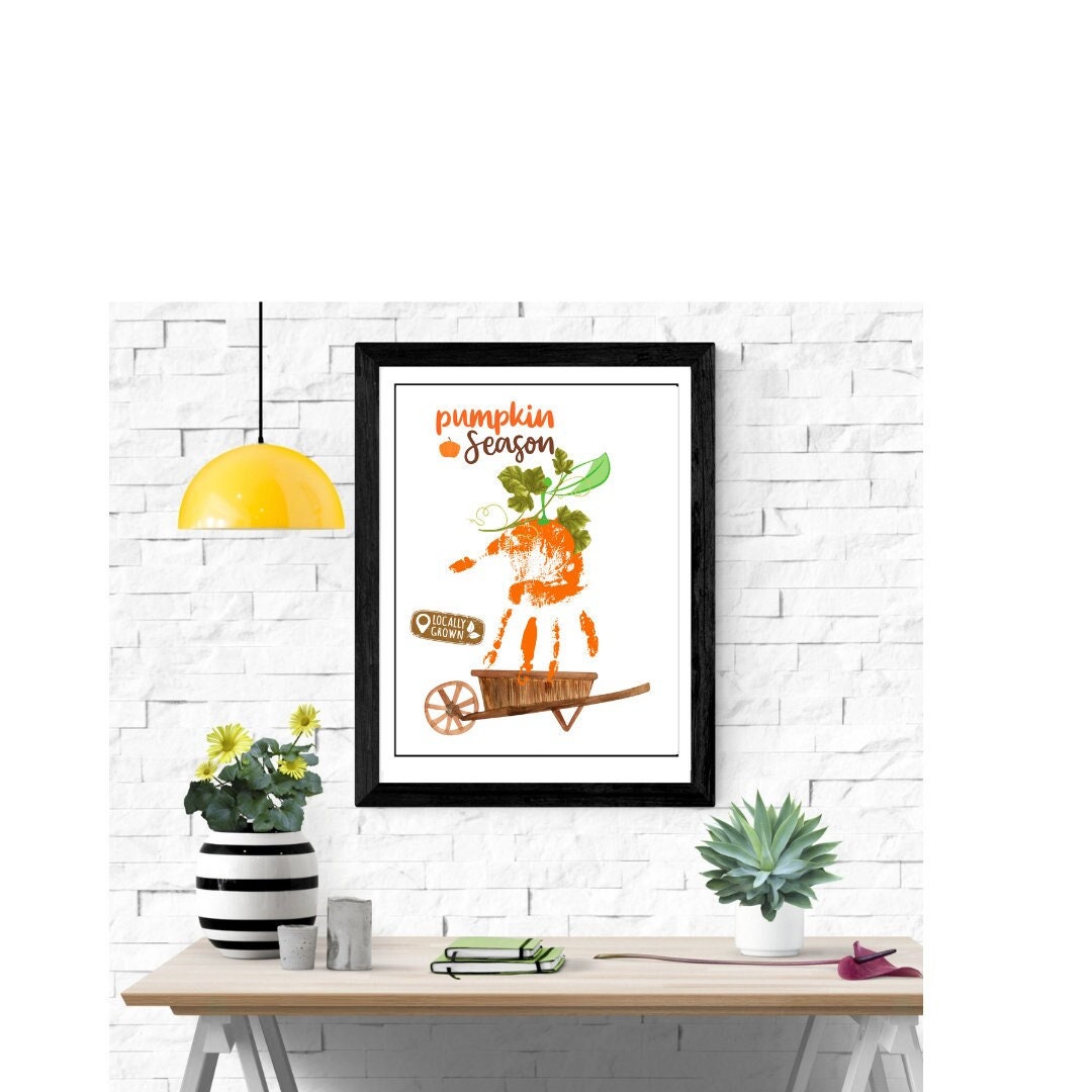 Fall Art Handprint Keepsake Pumpkin| Fall Craft | Baby Toddler Art ...