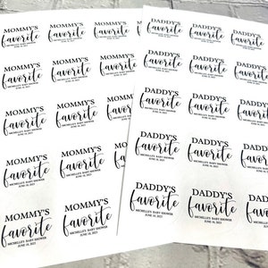 40 Daddys Mommys Baby Shower Stickers and Bags - Etsy