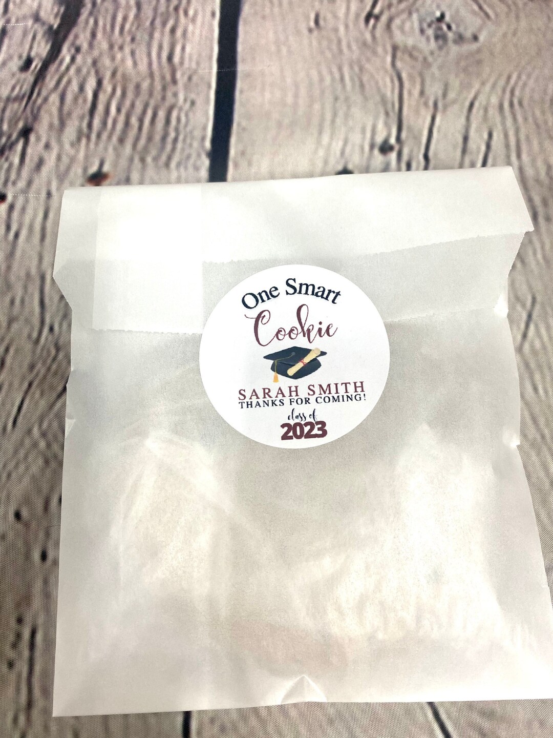 40 Bags & Labels ONE SMART COOKIE 2024 Graduation Labels - Etsy
