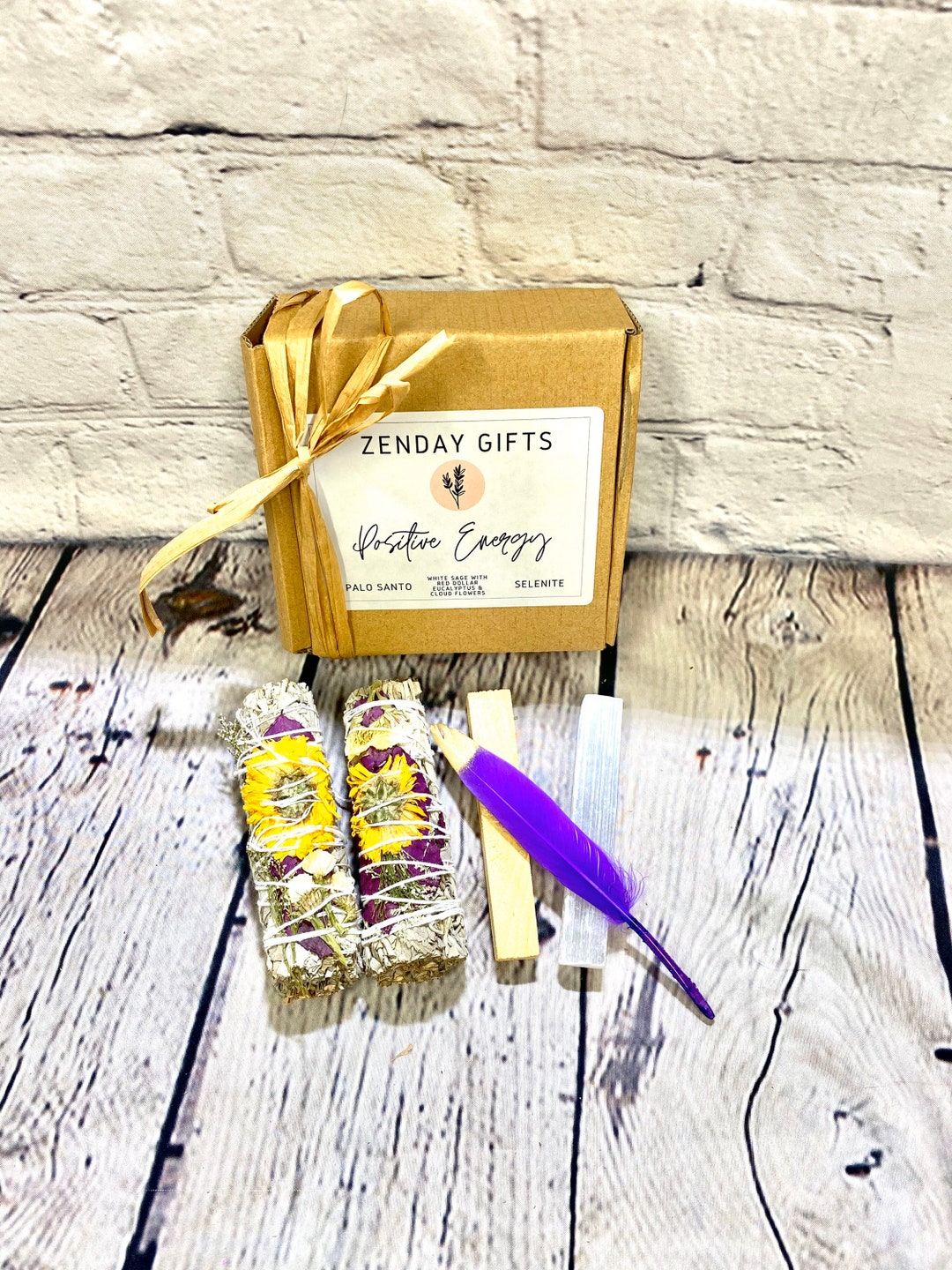 FLOWER SMUDGE KIT Energy Cleansing Ritual Kit, Smudge Stick, Sage ...