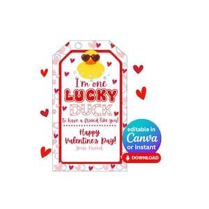 Printable Download I'm One Lucky Duck to Have a Friend Like You ...