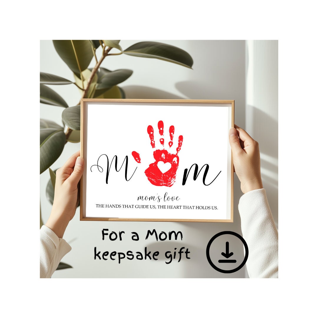MOM Handprint Art Print - Instant Download PDF for Mother's Day or A ...