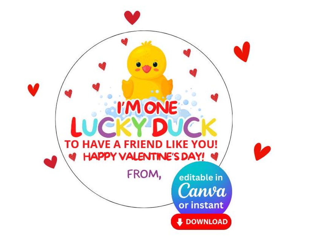 Printable Download I'm One Lucky Duck to Have a Friend Like You ...