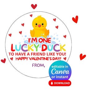Printable Download I'm One Lucky Duck to Have a Friend Like You ...