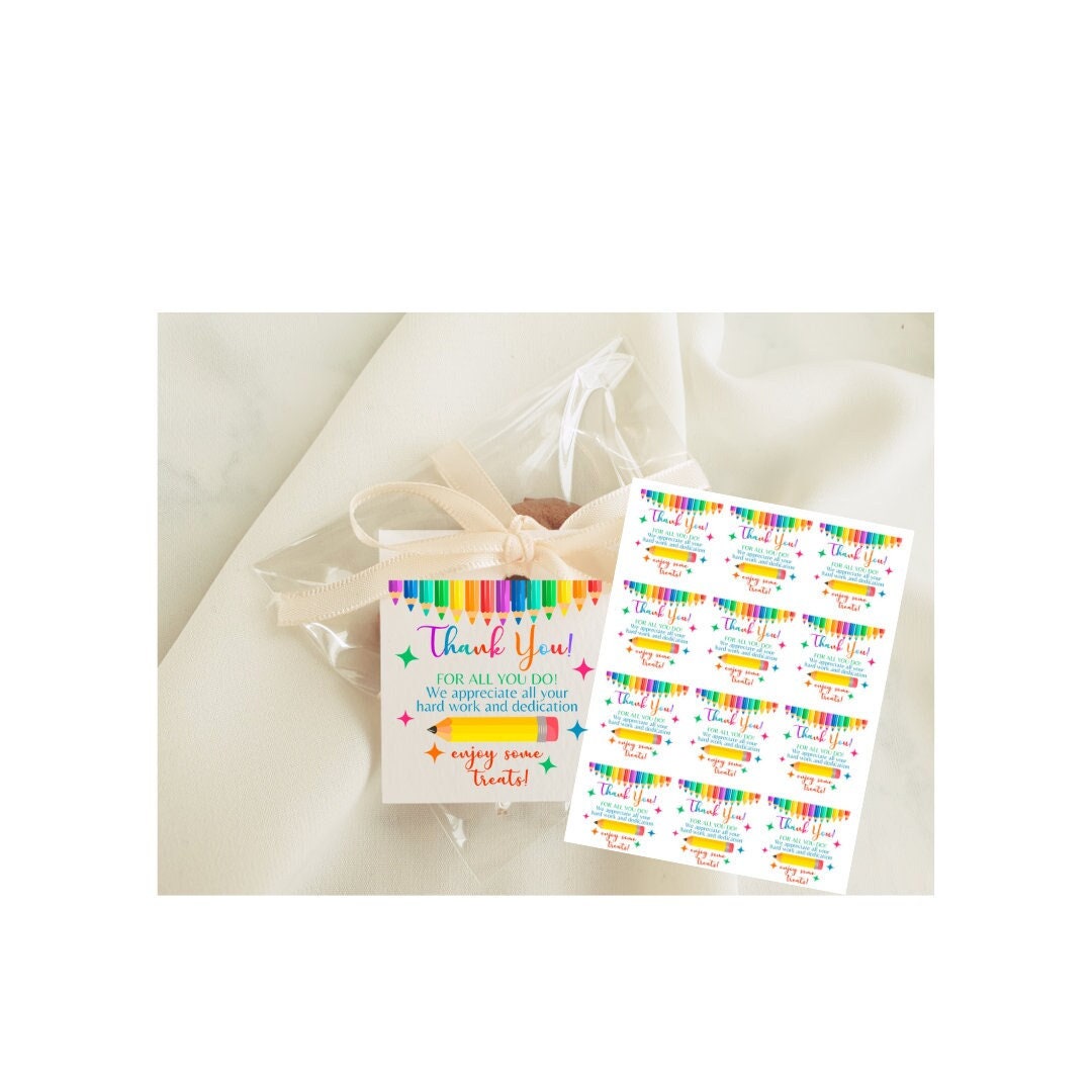 Thank You Staff Appreciation Week Tags - Etsy