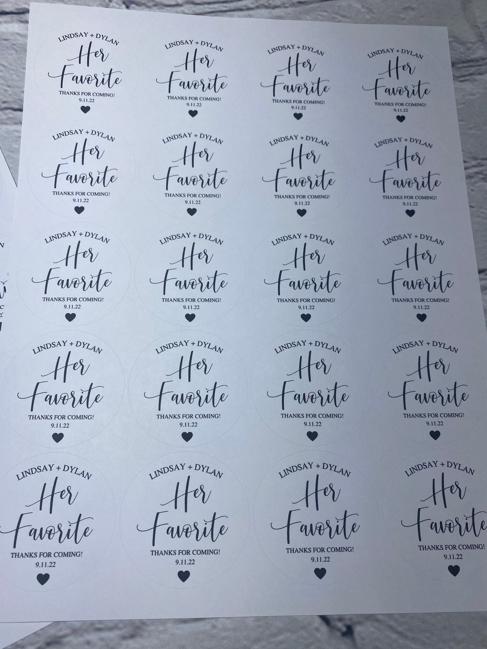 40 His Her Wedding Stickers and Bags - Etsy