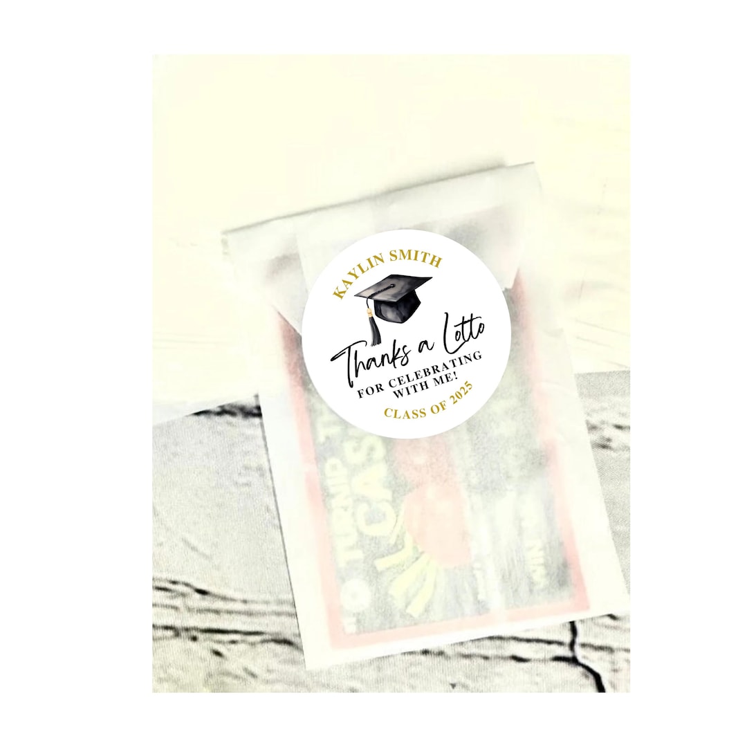 20 A Whole Lotto Thanks Labels & Bags Graduation - Etsy