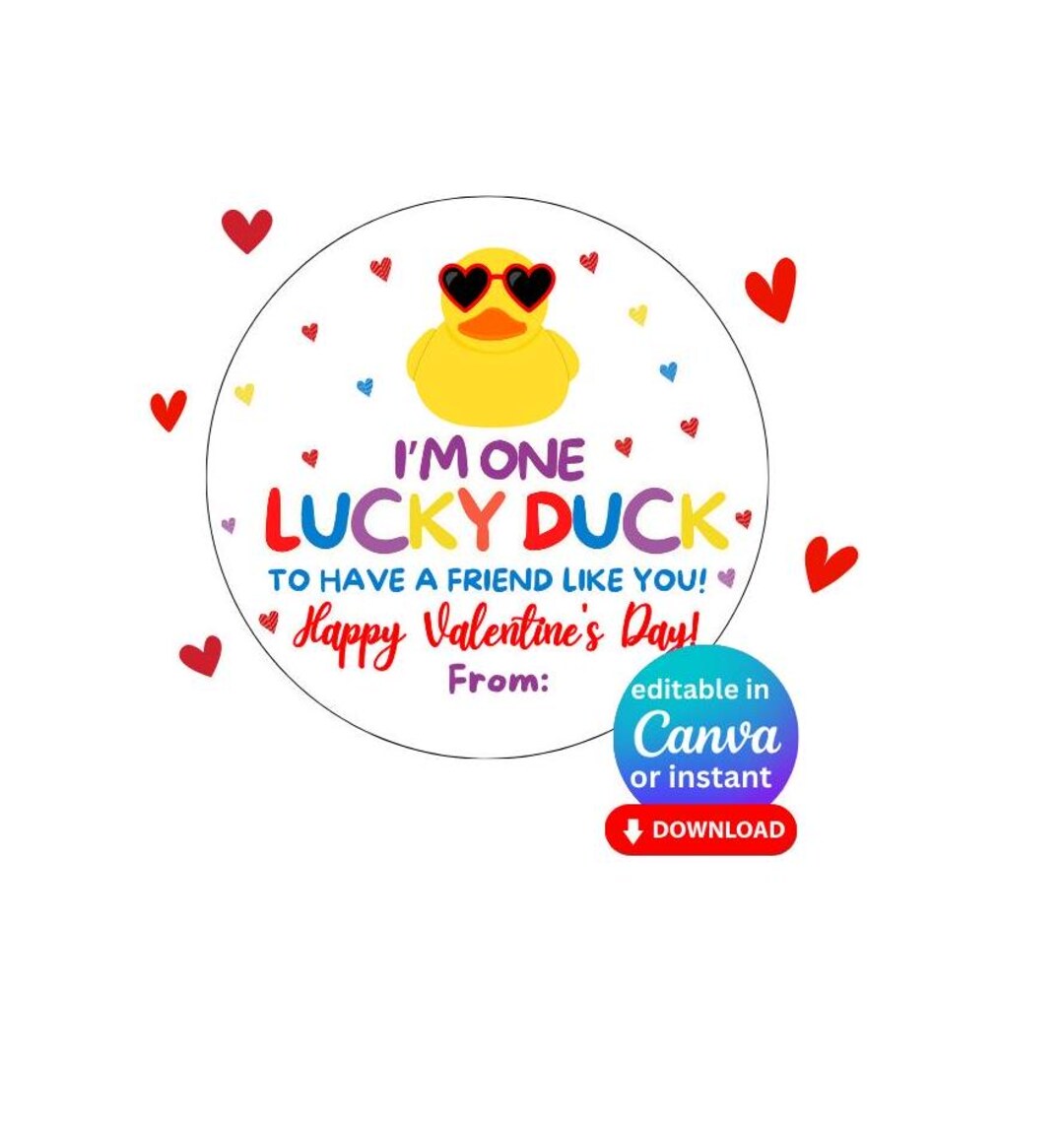 Printable Download I'm One Lucky Duck to Have a Friend Like You ...