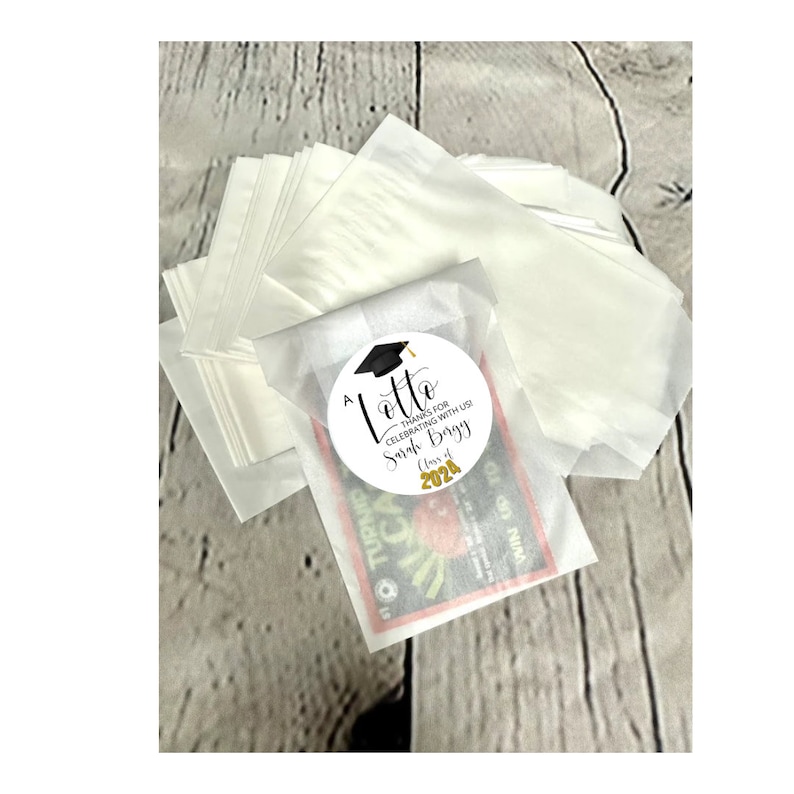 20 A Whole Lotto Thanks Labels & Bags Graduation - Etsy