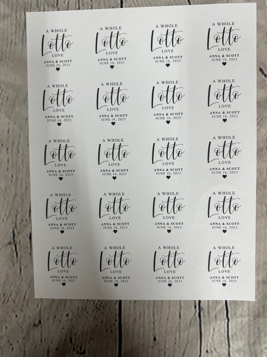 40 WHOLE LOTTO LOVE Labels & Bags - Etsy