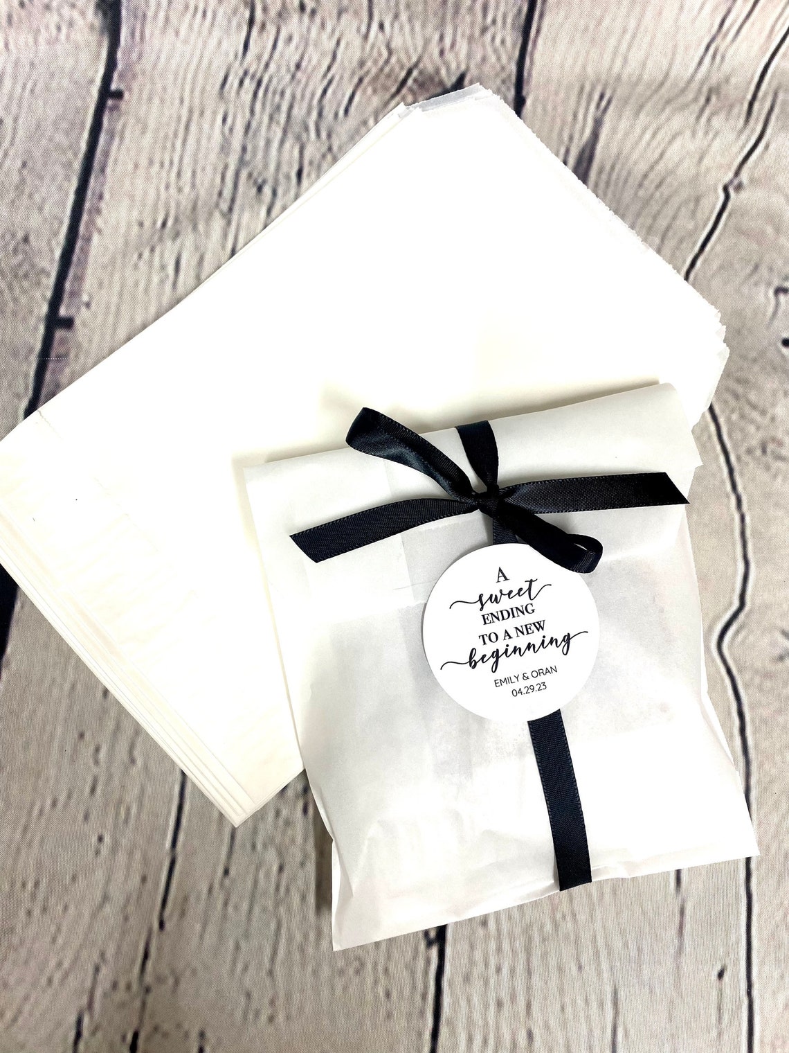 40 Bags & Labels Ribbon A Sweet Ending to a New Beginning - Etsy
