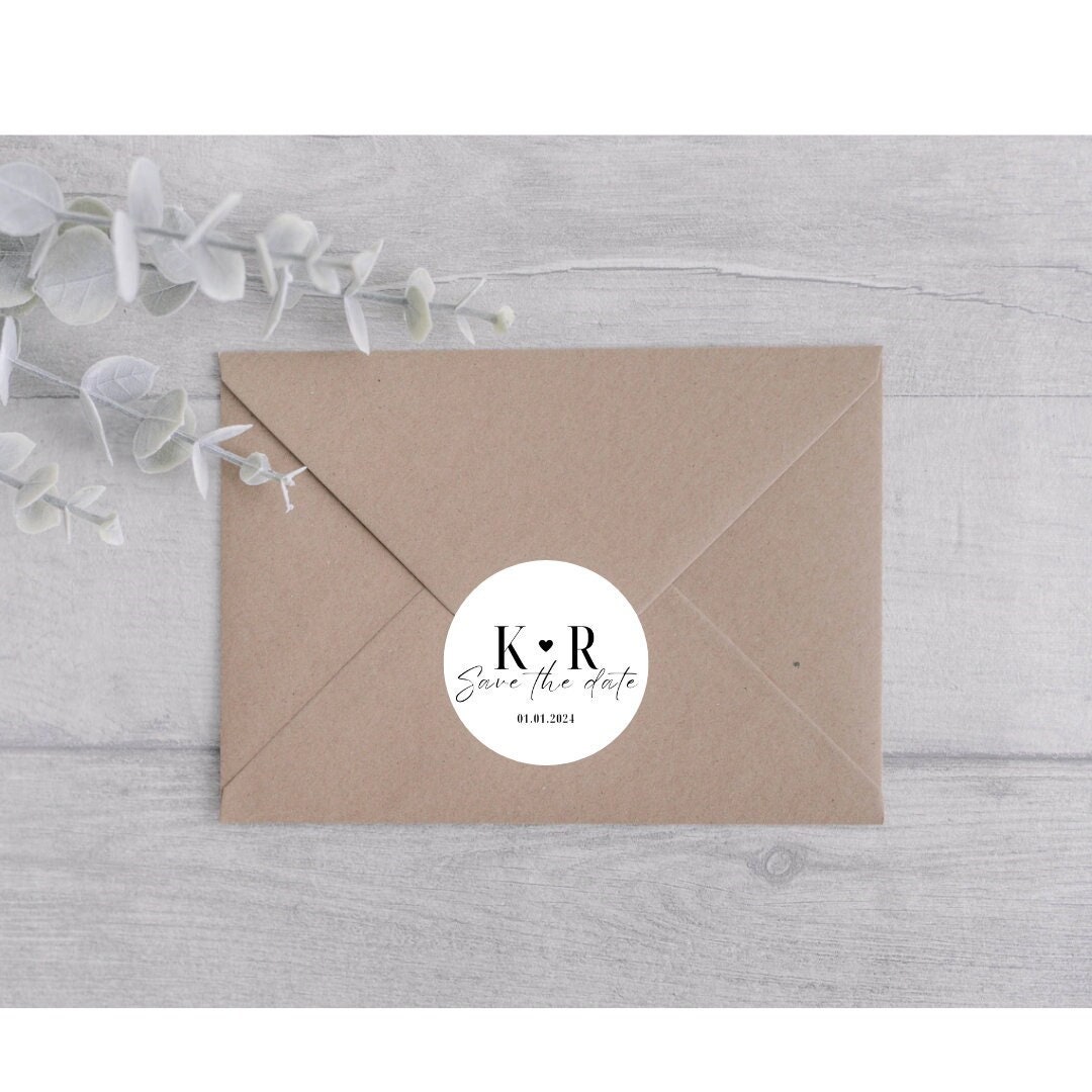 Wedding Stickers Initial Labels | Save the Date |round Matte | Favor ...