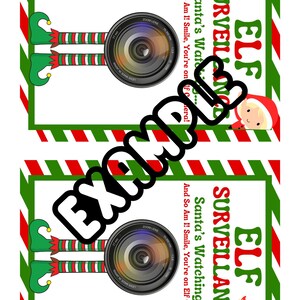 Elf Surveillance Printable Sign Instant Download Fun Christmas Decor ...