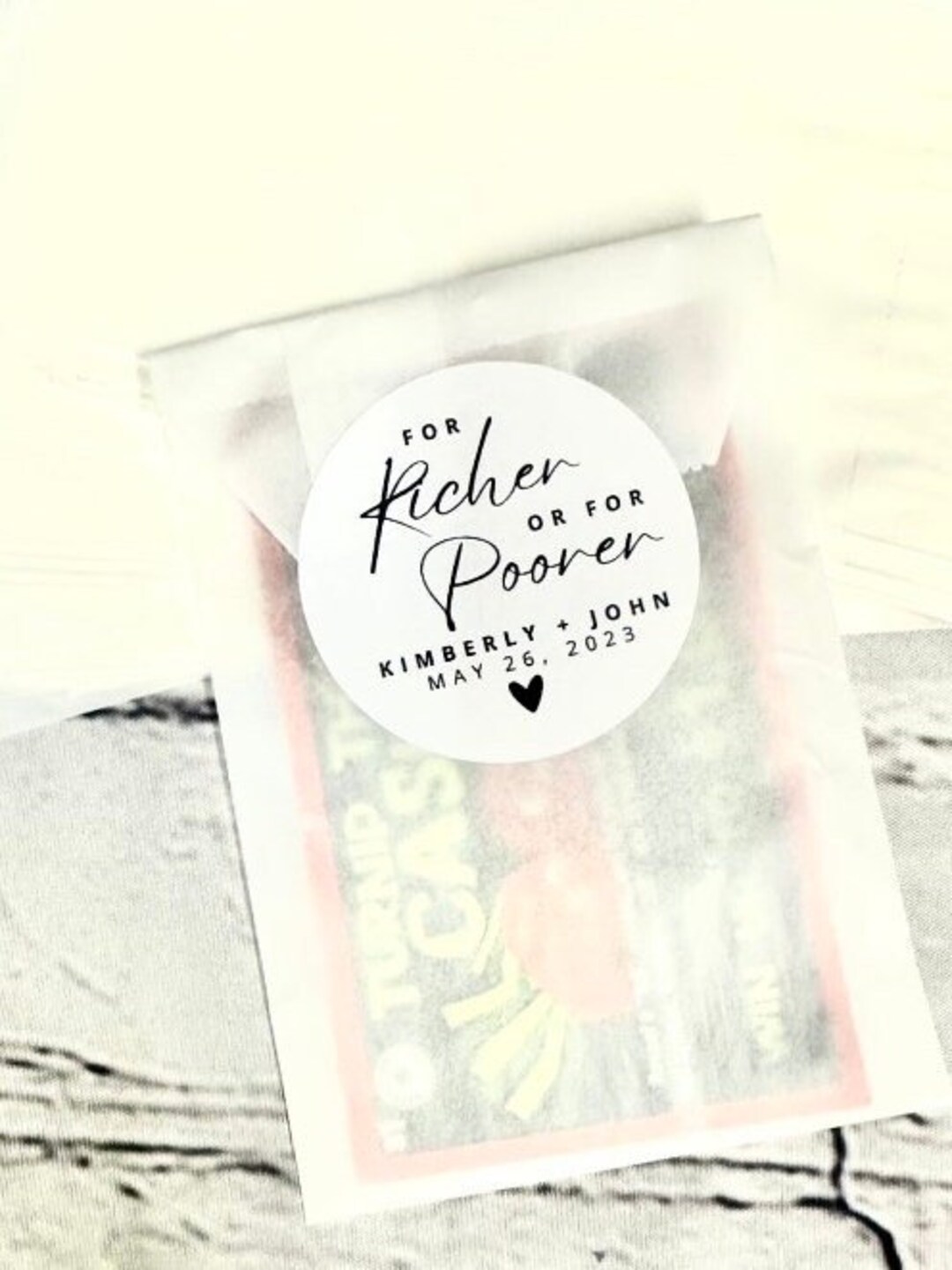 40 for Richer or Poorer Labels & Bags - Etsy