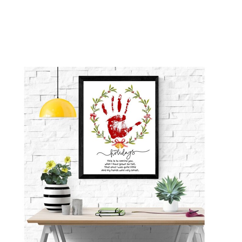 Christmas Handprint Keepsake Wreath| Holiday Craft | Baby Toddler Art ...