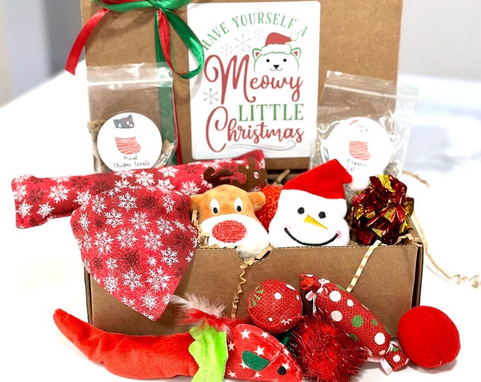 Holiday Christmas Gift Set for Cats - Etsy