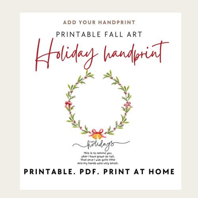 Christmas Handprint Keepsake Wreath| Holiday Craft | Baby Toddler Art ...