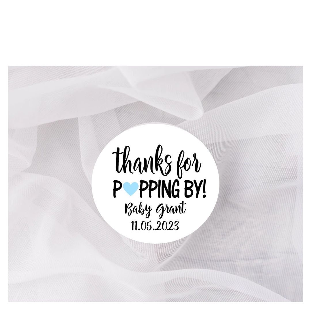 40 Printed 2" Round Favor Stickers Printed and Mailed Thanks for ...