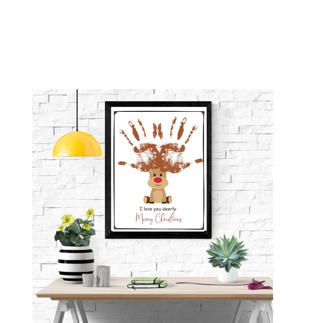 Handprint Footprint Reindeer | Kids Keepsake| Art Project| Antlers ...