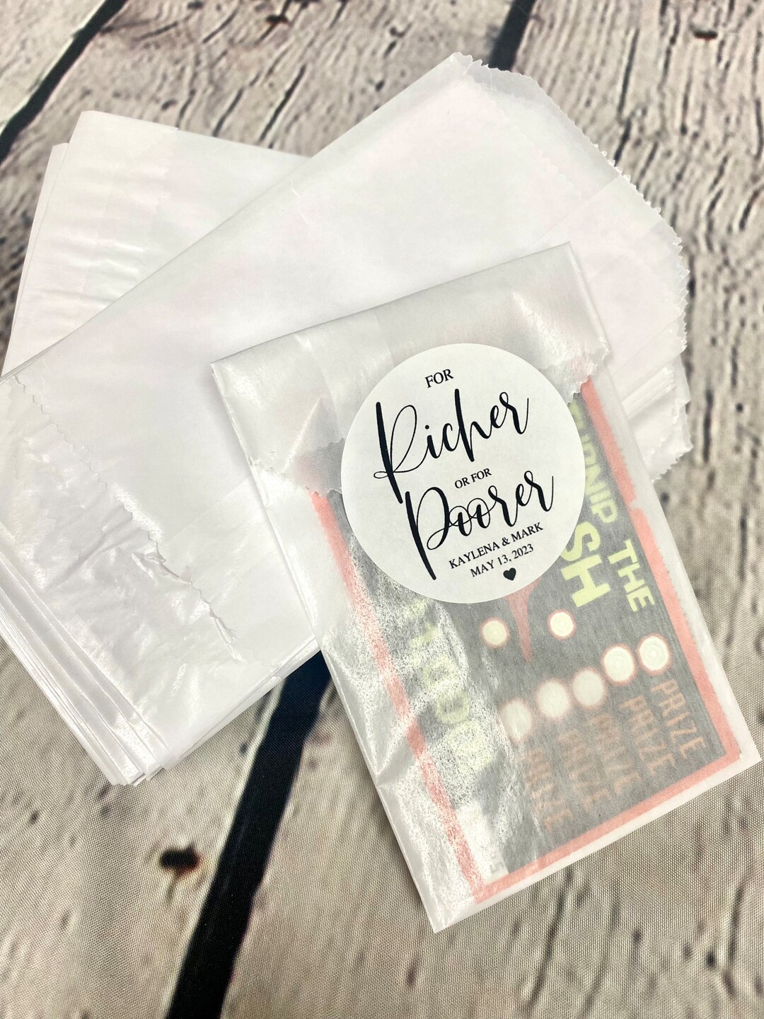 40 for Richer or Poorer Labels & Bags - Etsy