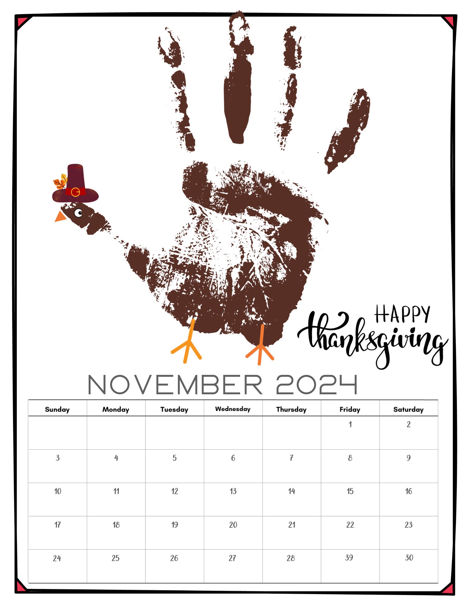 2026 Keepsake Handprint Calendar Parent Student Gift - Etsy