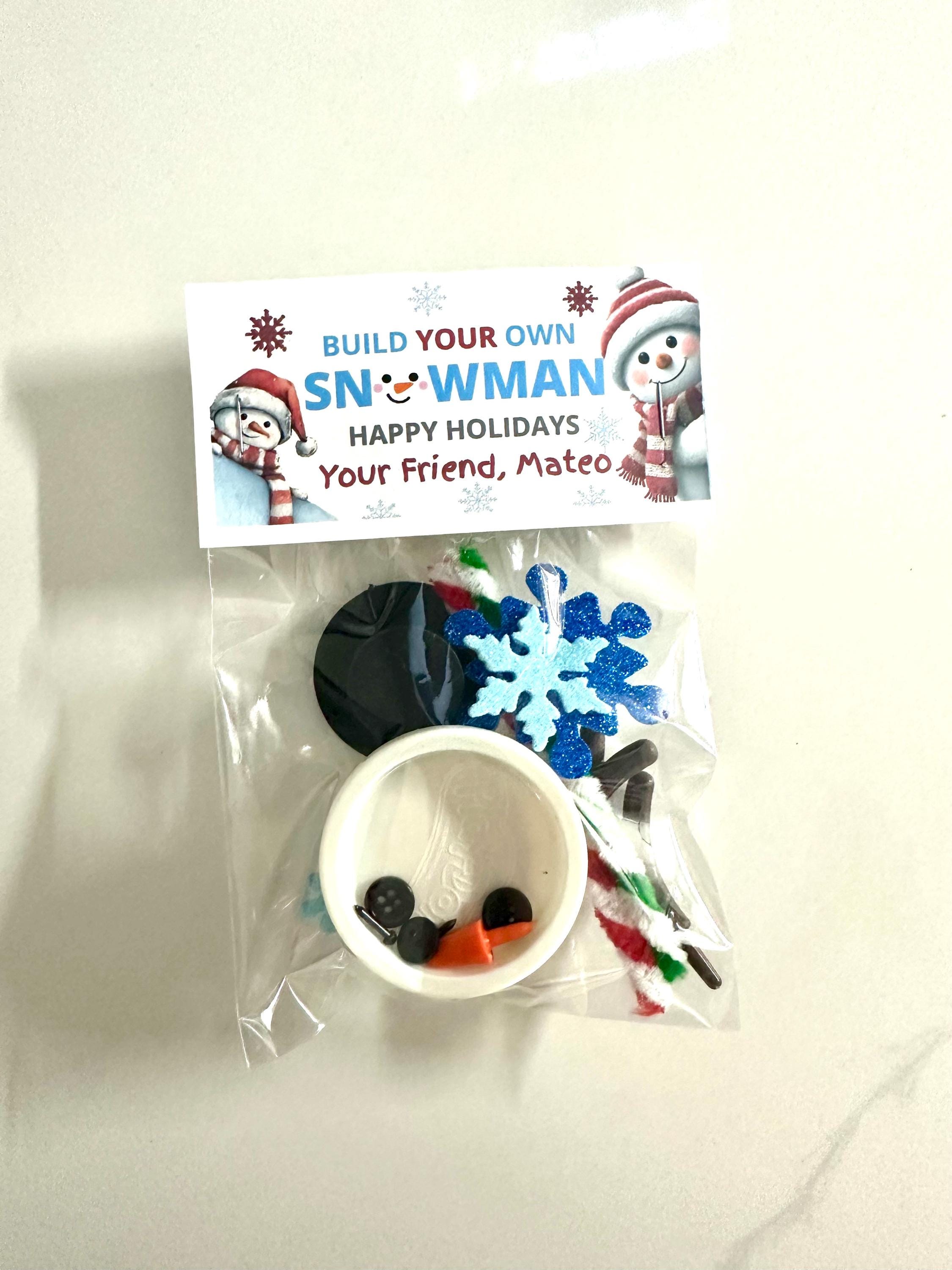 Personalized "build Your Own Snowman" Holiday Play Dough Favors – Ready ...