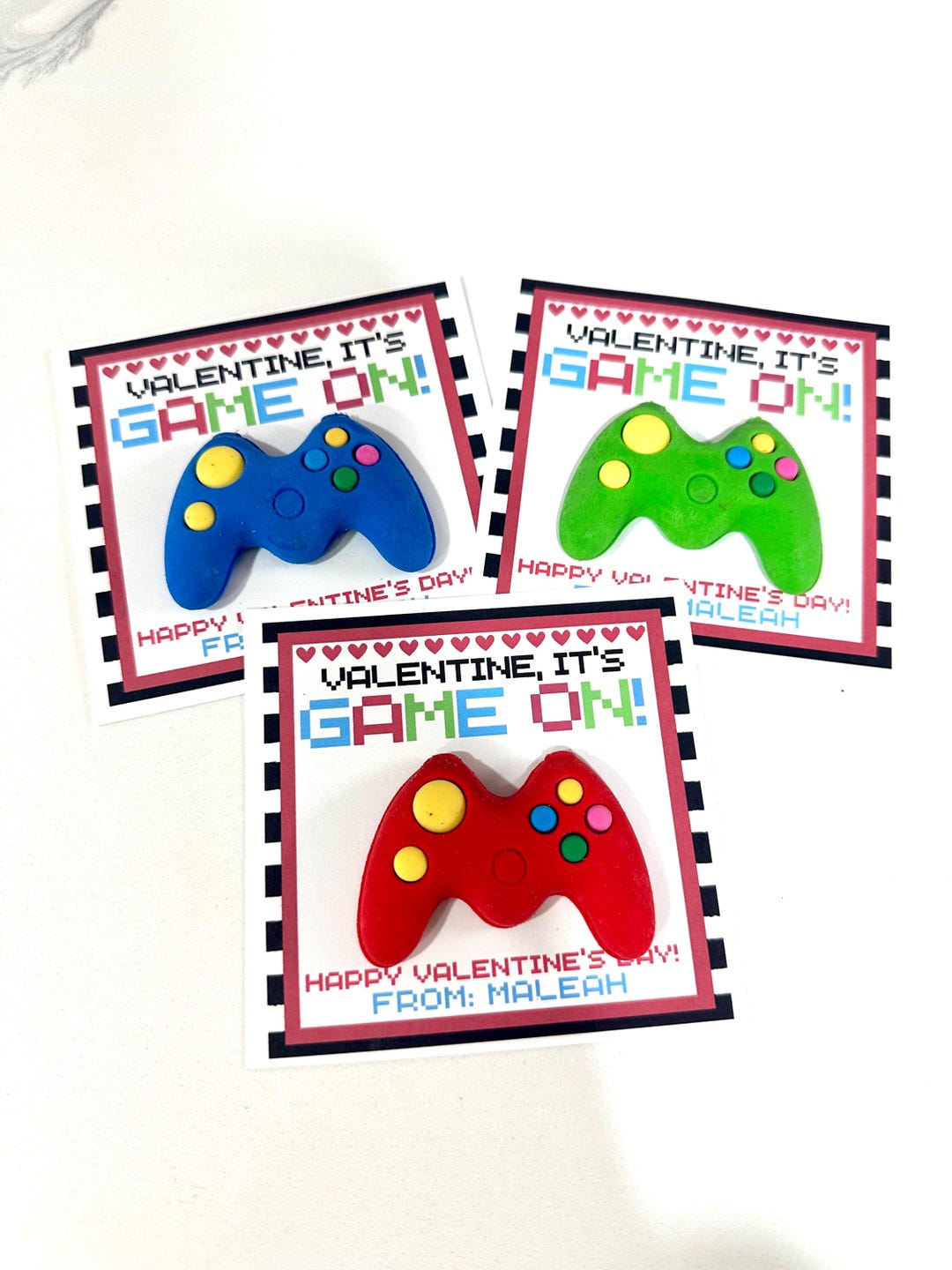 Print Your Own Digital "game On" Valentine Cards – Personalized for ...